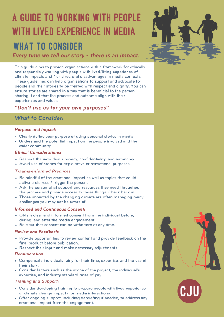 Processes of Lived Experiences engagement - Climate Justice ...